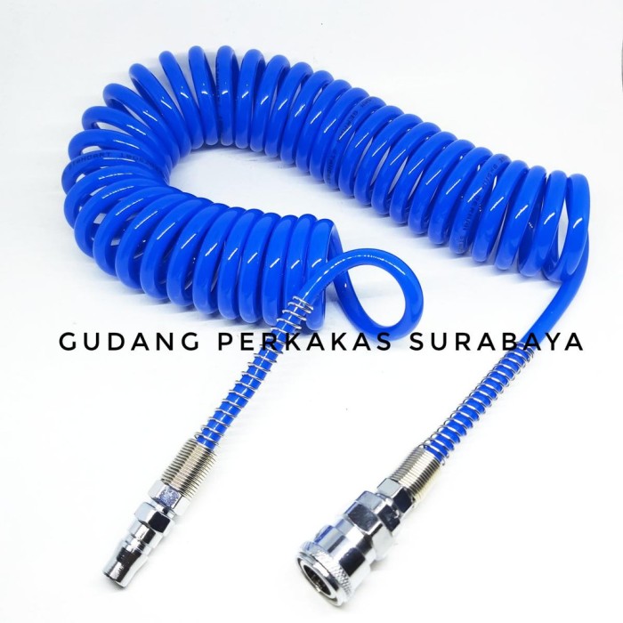 Jual SELANG KOMPRESOR PU 6 M RECOIL AIR HOSE COMPRESSOR SELANG ANGIN ...