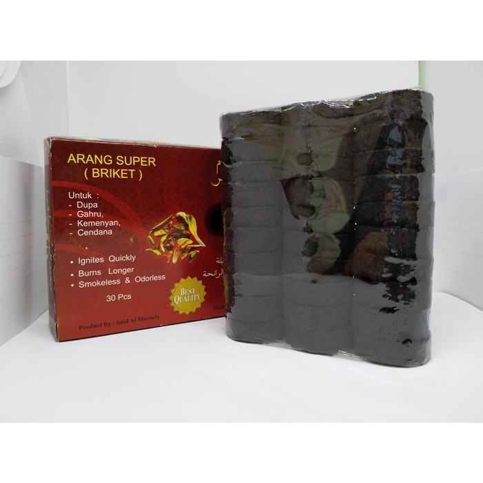 Jual Arang Briket Bara Super isi 30 pcs Areng Buhur Bakhoor bakhour ...