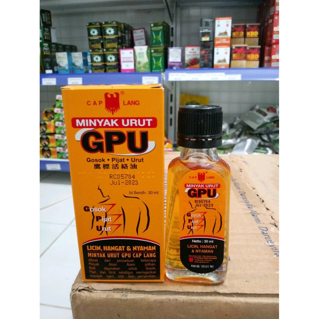 Jual Minyak Urut GPU 30 Ml | 60 Ml Isi 12 Botol / PACK | Shopee Indonesia