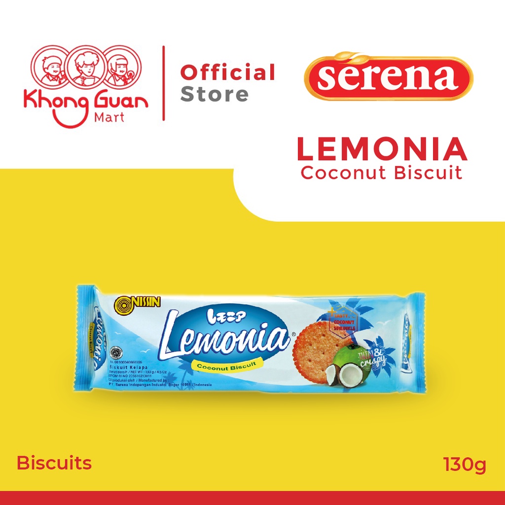 Jual NISSIN Lemonia Coconut Biscuit Pack 130 Gram | Shopee Indonesia
