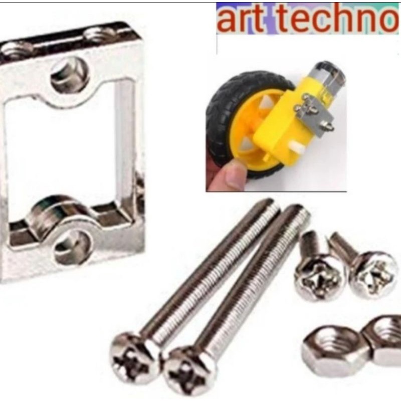 Jual TT bracket motor DC gearbox smart car 2WD 4WD uno r3 arduino_uno ...