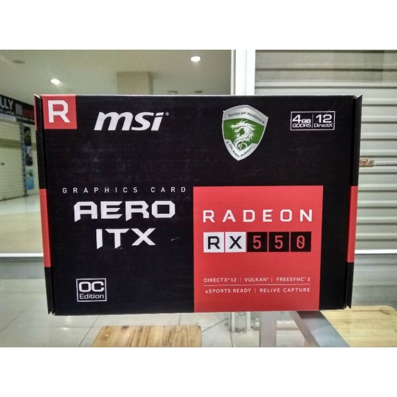 Jual Vga Msi Radeon Rx550 4gb ddr5 Aero Itx siap gaming rendering ...