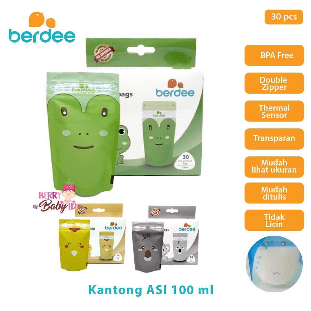 Jual Berdee Breastmilk Storage bag Kantong ASI Breast Milk 30 Pouch 100 ...