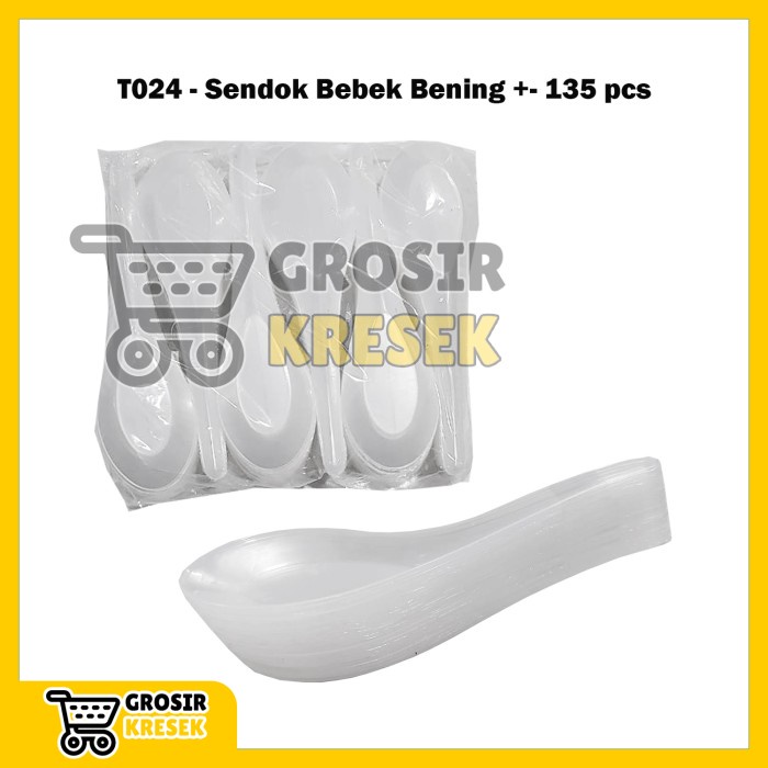 Jual [Grosir] T024 Sendok Bebek Plastik Bening Bubur Makan Pack isi 135 pcs Murah | Shopee Indonesia