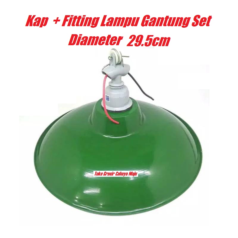 Jual Kap Lampu Gantung Set Jalan WD Hijau Fitting Gantung E27 | Shopee Indonesia