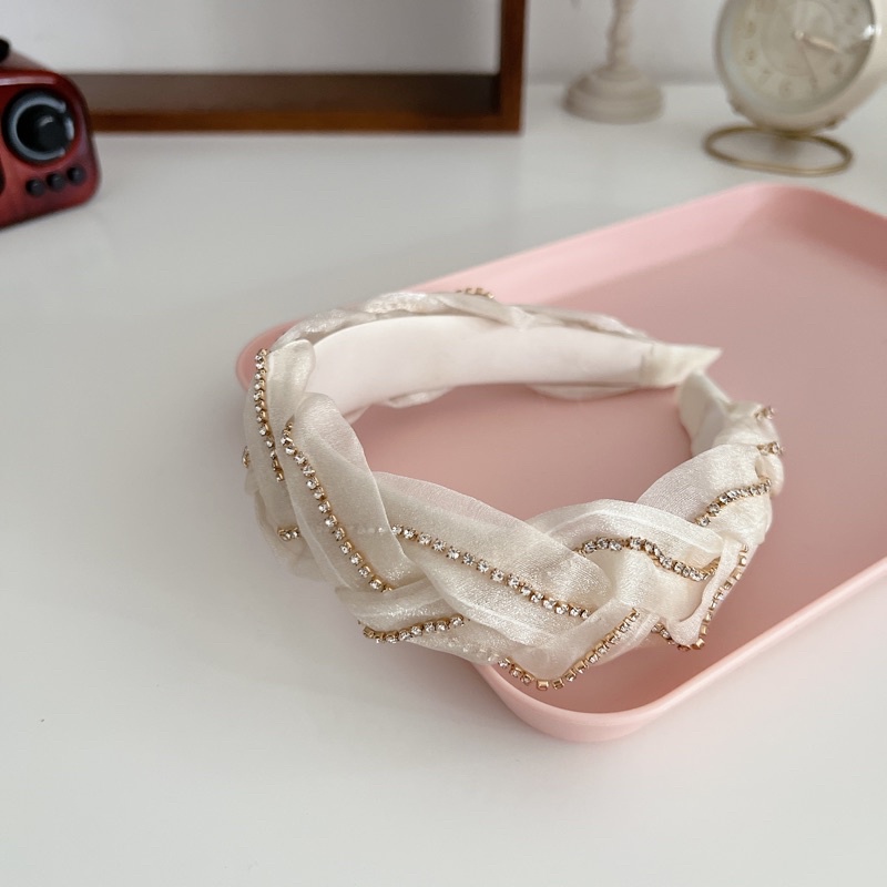 Jual Town Shell PATH korean pearl headband / bando korea mutiara ...