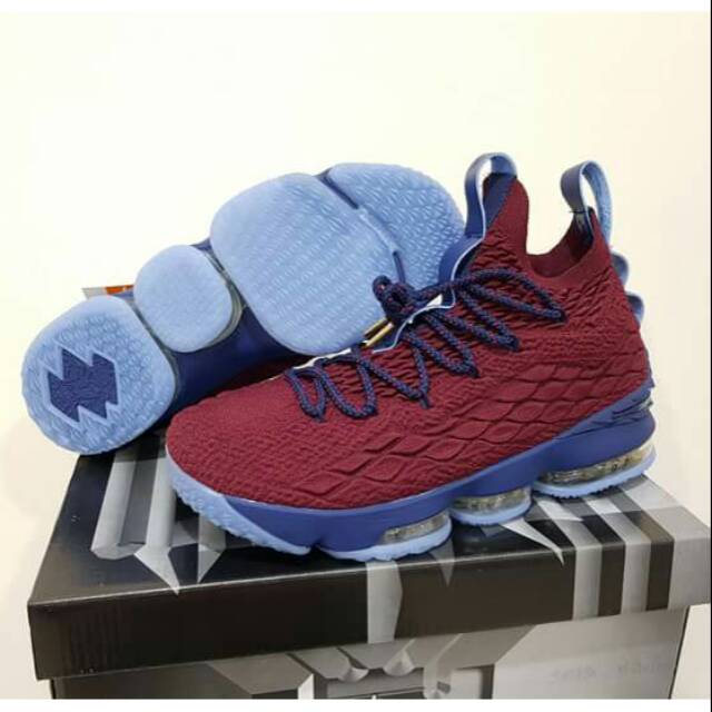 Jual Sepatu basket nike lebron 15 high wine navy | Shopee Indonesia