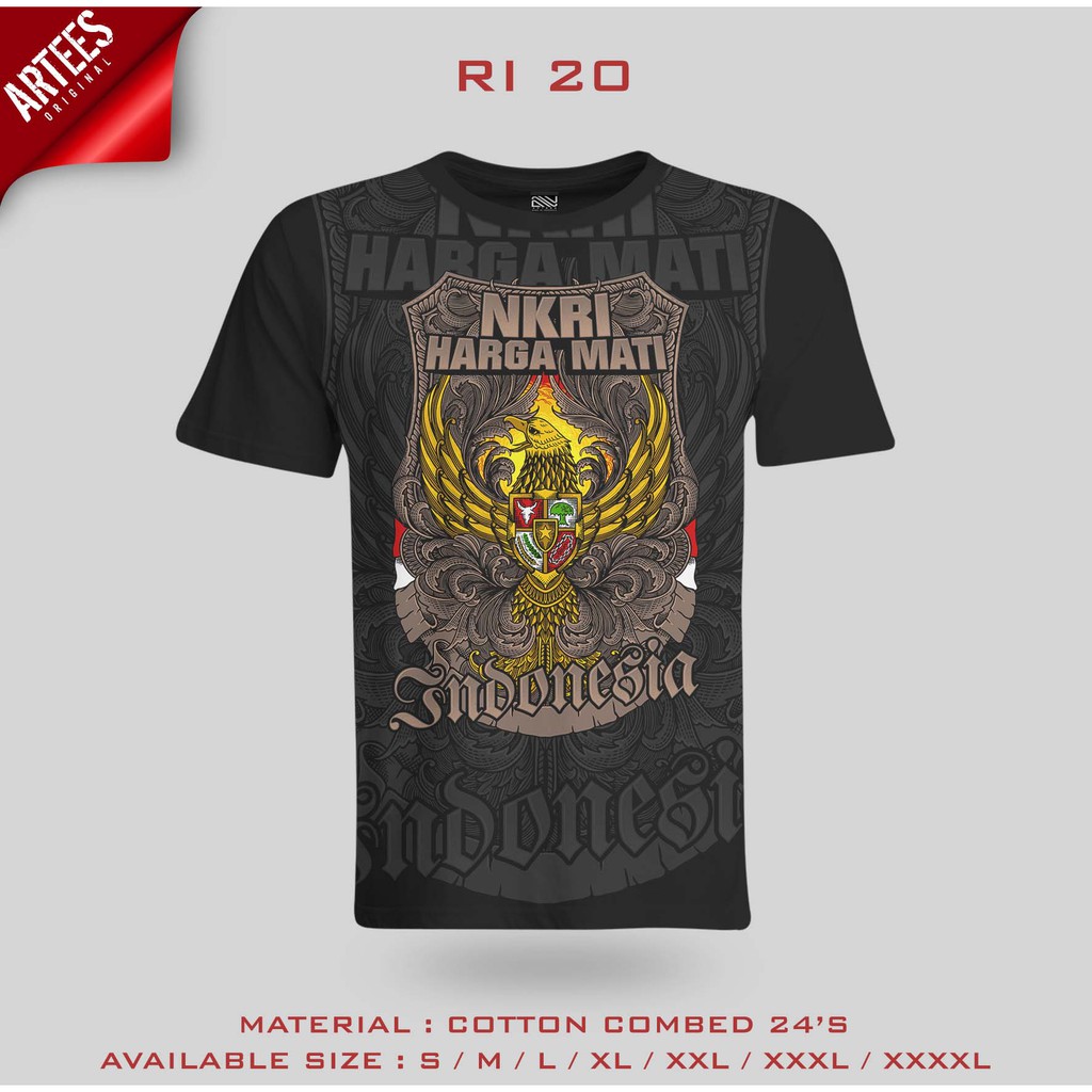 Jual KAOS PRIA INDONESIA RI20 ARTESS | Shopee Indonesia