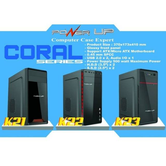 Jual Casing power up Coral series 500w | Shopee Indonesia