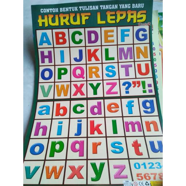 Jual Aneka poster kertas angka huruf binatang tanaman sayur | Shopee ...