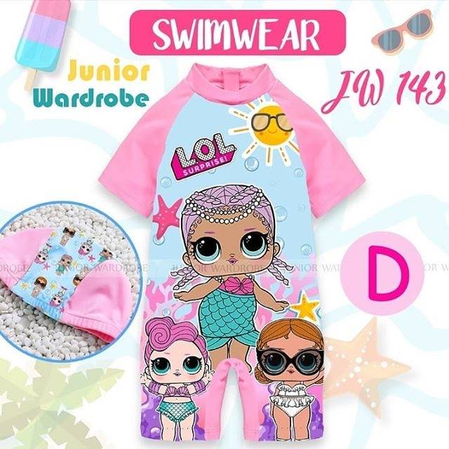 Jual BAJU RENANG ANAK + TOPI RENANG KW 143 D LOL | Shopee Indonesia