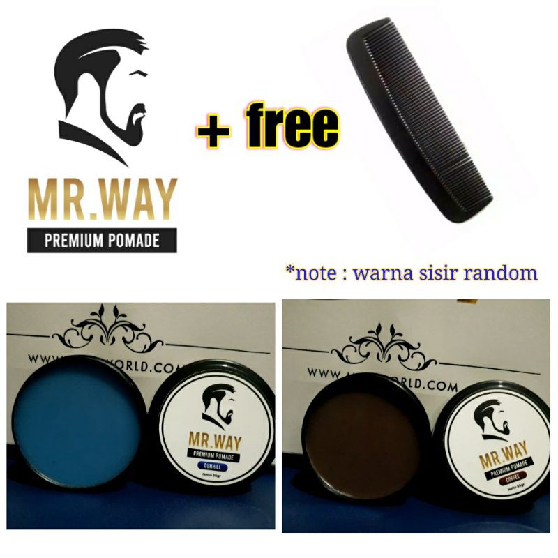 Jual Pomade Oilbased 55gr Premium Pomade MR. WAY(Free Sisir + Stiker ...