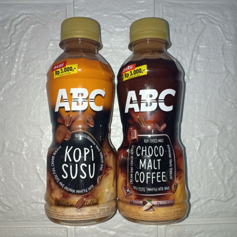 Jual KOPI ABC BOTOL KOPI SUSU , CHOCO MALT COFFEE 200ml Siap Minum ...