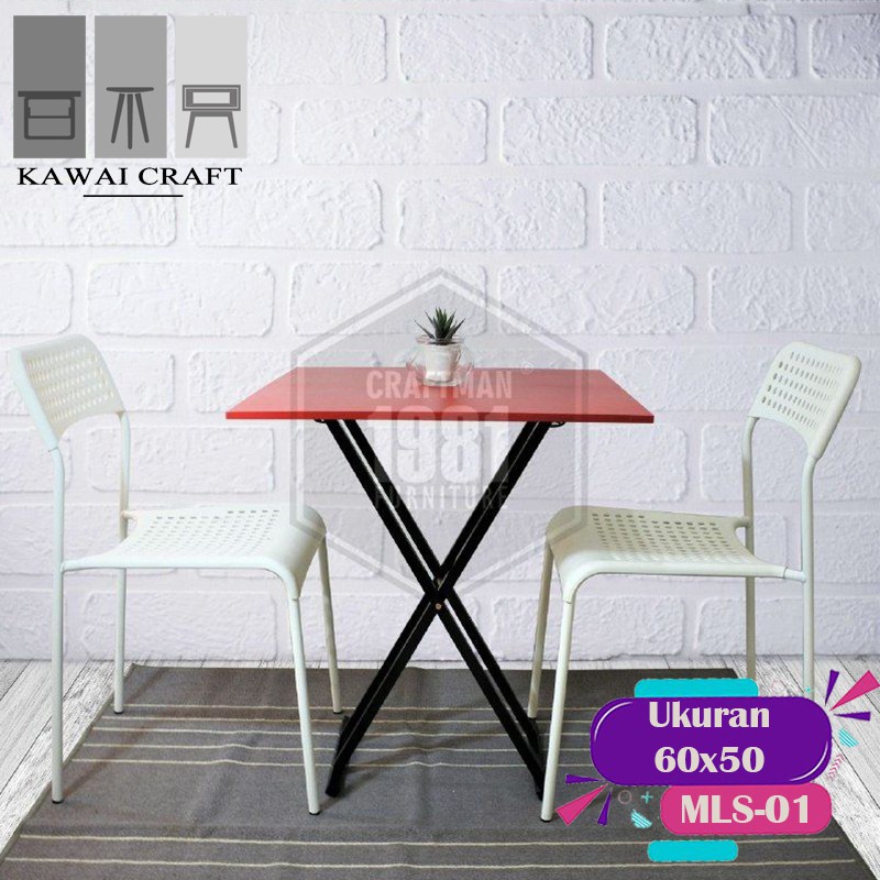 Jual MEJA BAZZAR / MEJA RUMAH MAKAN / MEJA RESTO UKURAN 60X50 | Shopee Indonesia