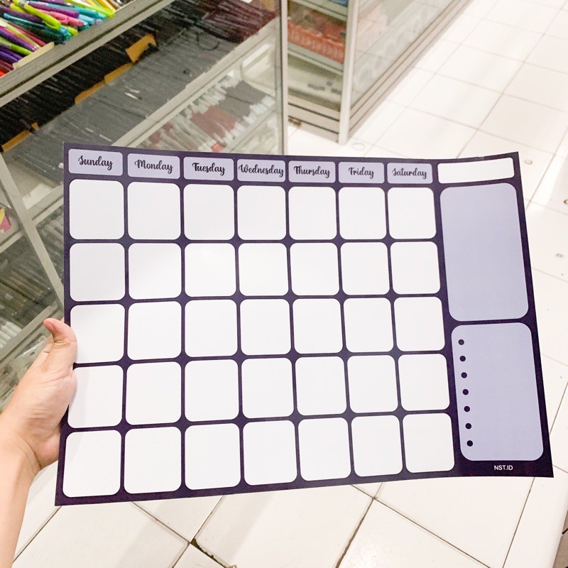 Jual Wall Planner Daily Scheduler (Planner Bulanan) | Shopee Indonesia