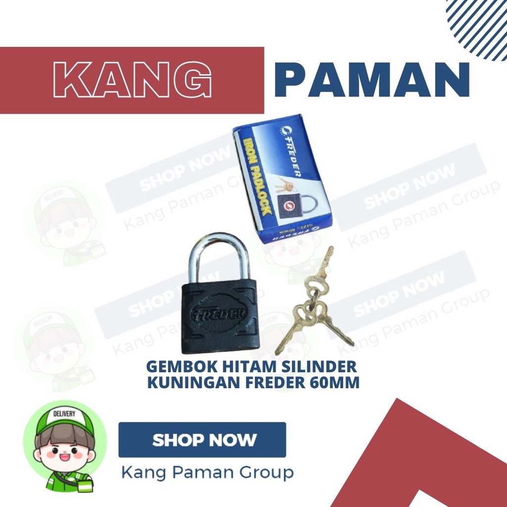 Jual Gembok hitam silinder kuningan freder 60mm | Shopee Indonesia