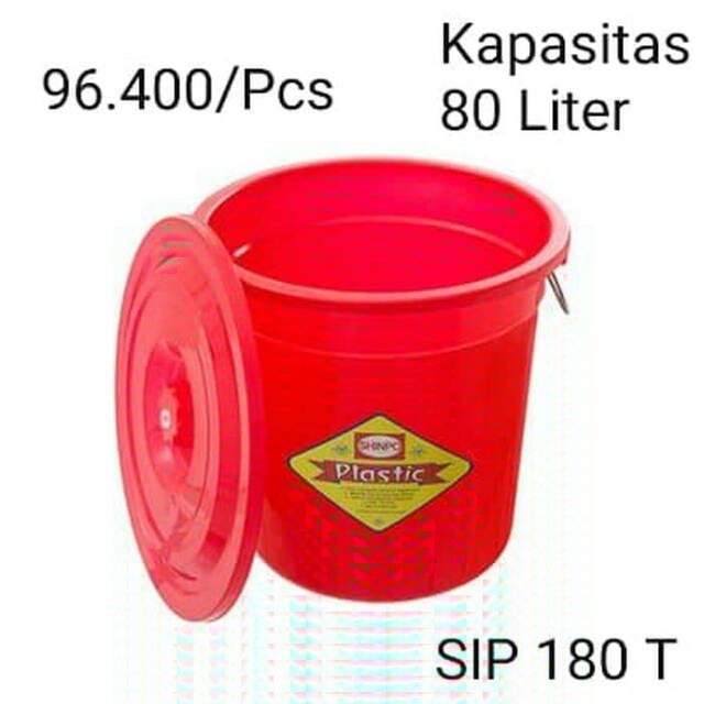 Jual EMBER 80 LITER STANDARD DENGAN TUTUP SIP 180T | Shopee Indonesia