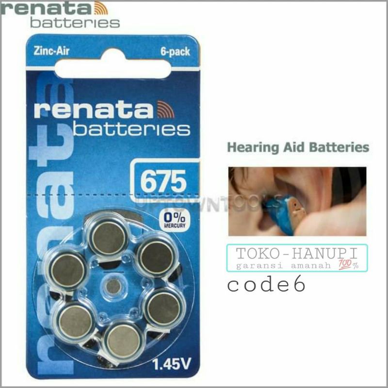 Jual Baterai Alat Bantu Dengar ZA 675 PR44 AG13 LR44 RENATA Original Harga Satuan | Shopee Indonesia