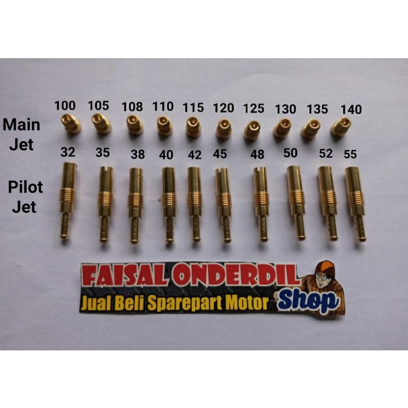 Jual Spuyer MAIN JET Dan PILOT JET Karburator PE,Ninja,Megapro,Tiger, PWL | Shopee Indonesia