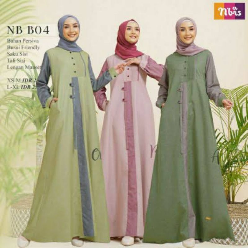 Jual GAMIS NIBRAS TERBARU! NB B04 ARMY,OLIVE DAN PINK [NEW ARRIVAL BY ...