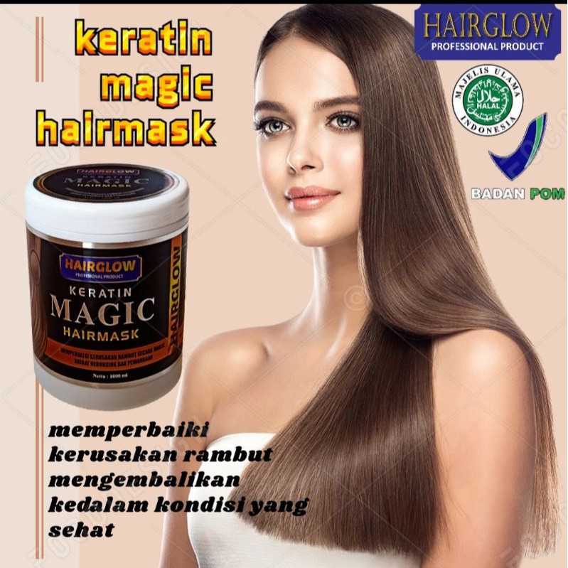 Jual Keratin Magic Hairmask 1000gr / Obat untuk rambut Rusak Kering ...