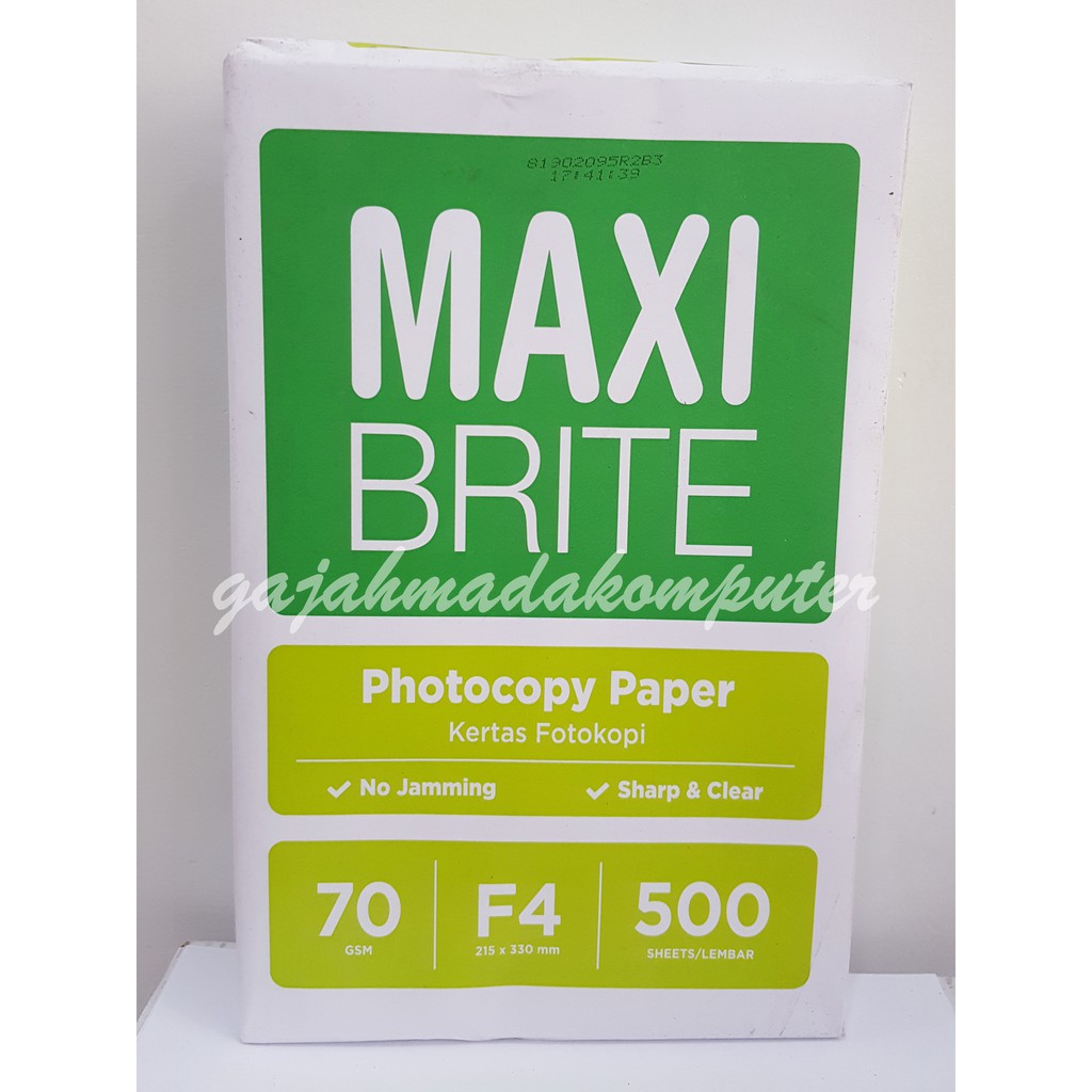 Jual Kertas HVS F4 FOLIO 70 gr 70 gsm 70gram MAXI BRITE (GOJEK) | Shopee Indonesia
