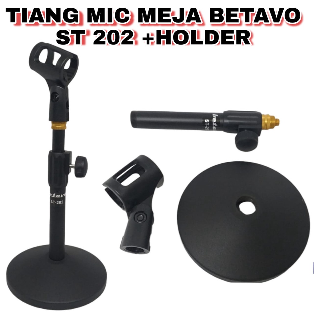 Jual TIANG MIC MEJA BETAVO ST 202 +HOLDER | Shopee Indonesia