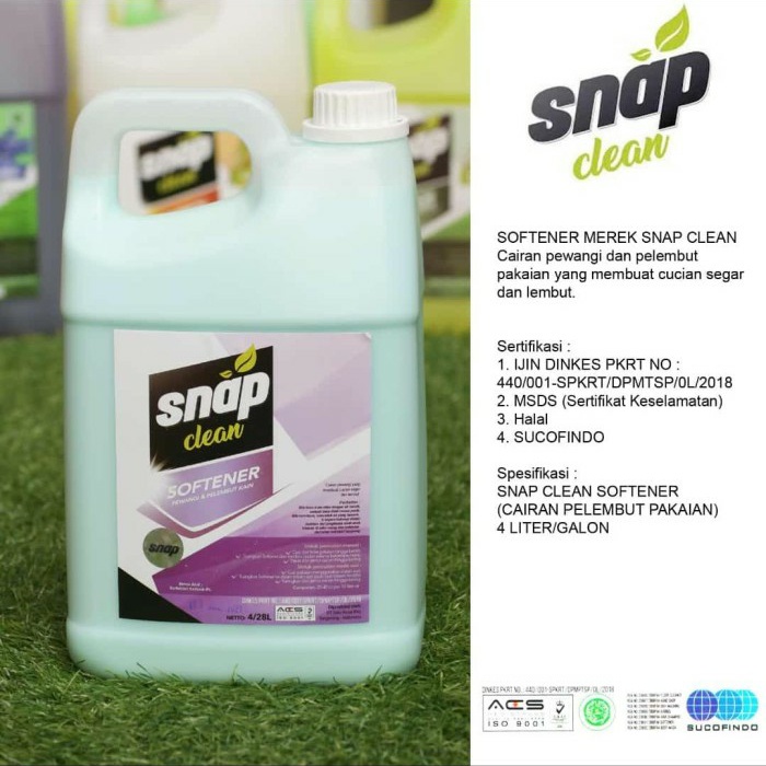 Jual Softener Snap Clean isi 4 Liter | Shopee Indonesia