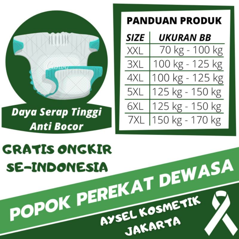 Jual popok perekat dewasa XXL JUMBO ISI 10 PCS / pempers / adult diaper | Shopee Indonesia