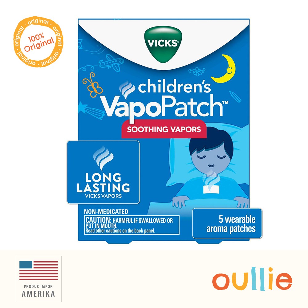 Jual Vicks Children's VapoPatch Soothing Non-Medicated Patch - 5 ...