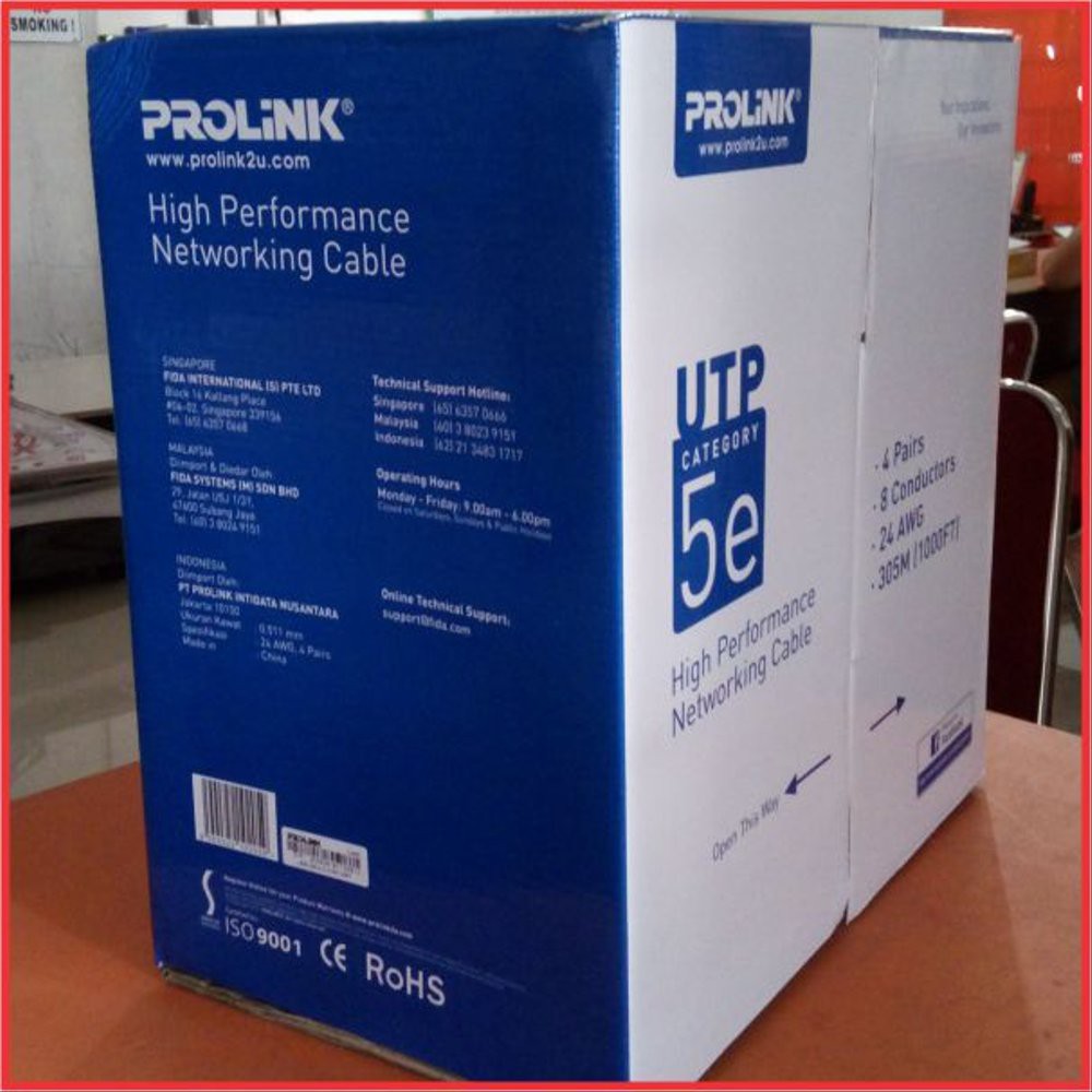 Jual Kabel LAN INDOOR Prolink UTP Cat5e Roll (305m) | Shopee Indonesia
