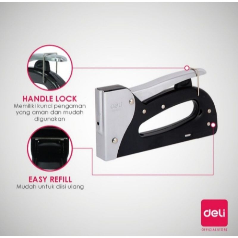 Jual Stapler gun/stapler tembak deli E4600 | Shopee Indonesia