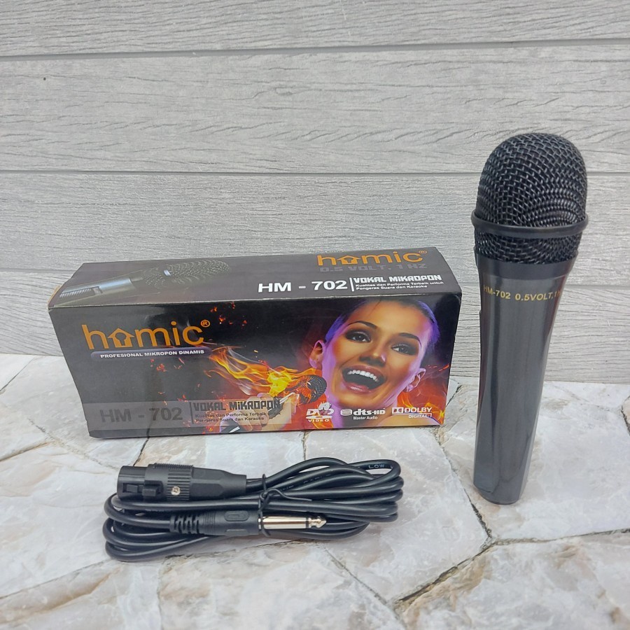 Jual COD MIC KABEL HOMIC HM-702/MIC KAROKE/MIC SALON AKTIF/MIC MURAH HOMIC | Shopee Indonesia
