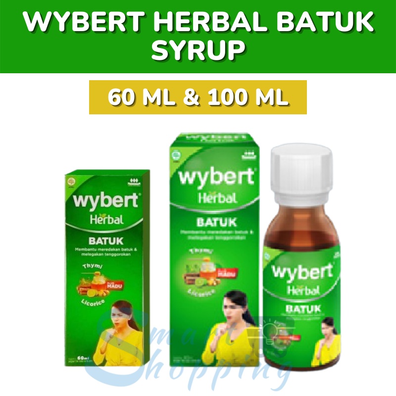 Jual WYBERT HERBAL BATUK SYRUP BOTOL 60 ML & 100 ML / OBAT BATUK SYRUP ...