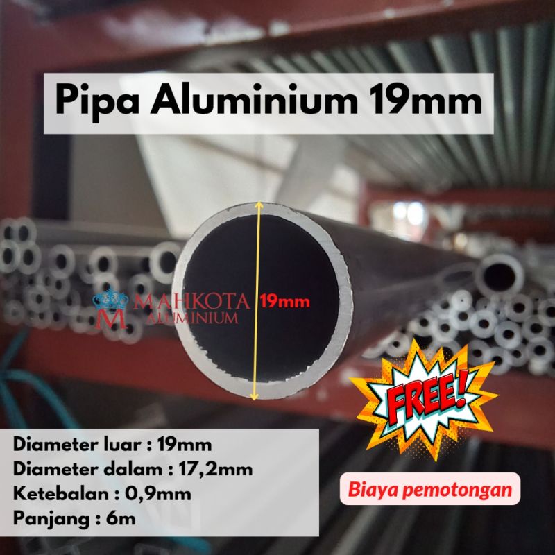 Jual PIPA ALUMINIUM ¾ INCH / 19 mm | Shopee Indonesia
