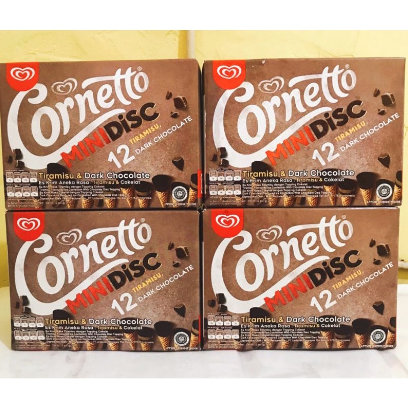 Jual cornetto mini tiramisu 1box isi 12 | Shopee Indonesia