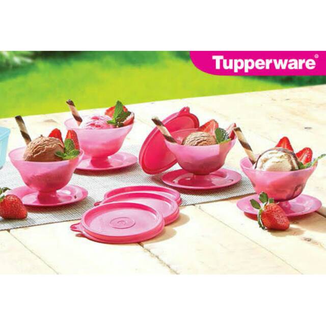 Jual Tupperware Dessert Cup (isi 4) Gelas Es Krim Ice Cream | Shopee ...