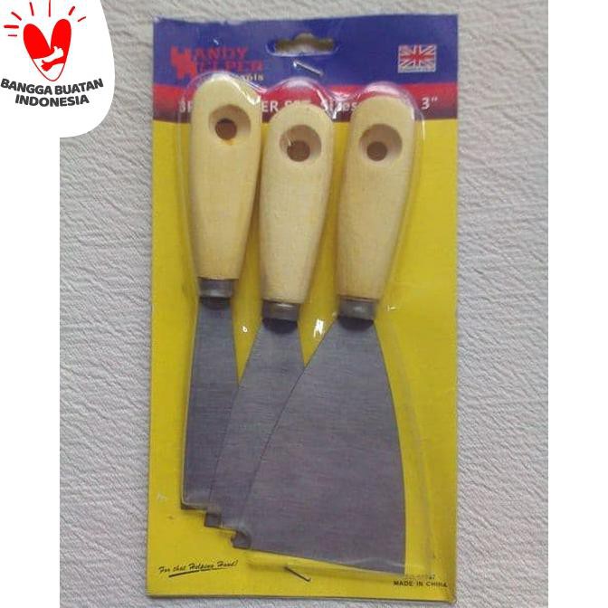 Jual -READY- KAPE SKRAP SCRAPPER GAGANG KAYU ISI 3 | Shopee Indonesia