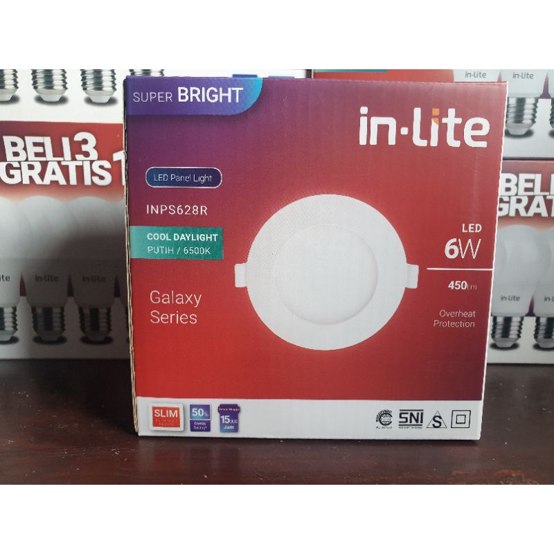 Jual lampu panel galxy in lite inps 628R 6w | Shopee Indonesia