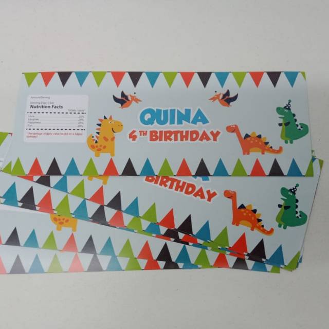Jual Label susu botol dino / label susu botol custom dino | Shopee ...