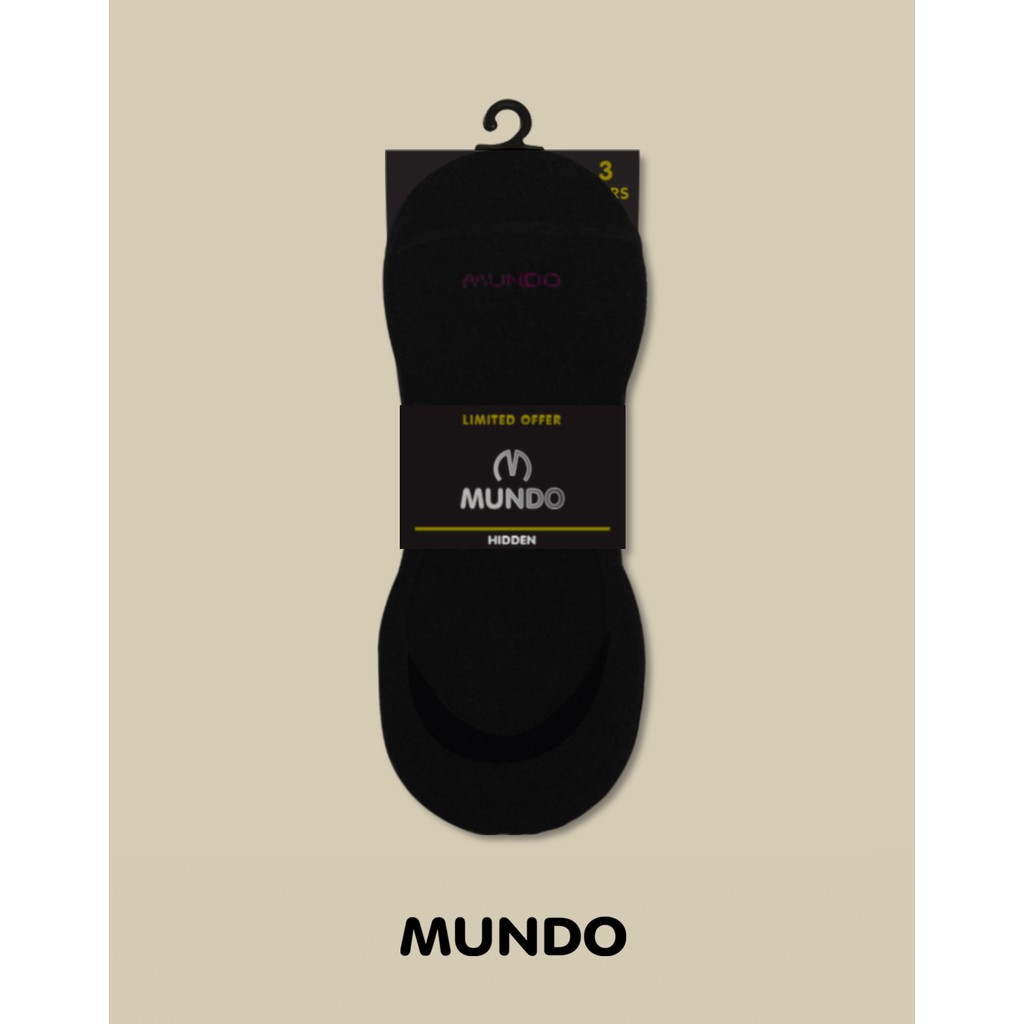 Jual MUNDO Men Sock Casual Hidden 3 Pairs Pack - Kaos Kaki Pria No Show ...