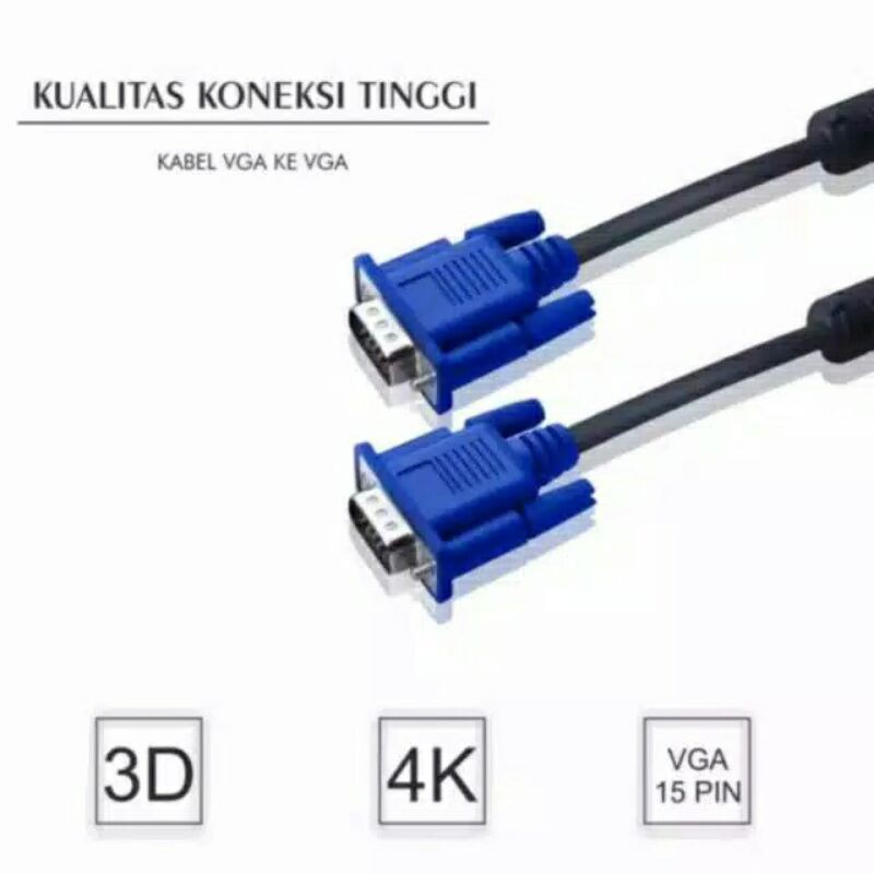 Jual Kabel VGA to VGA Data Monitor Kualitas Bagus | Shopee Indonesia
