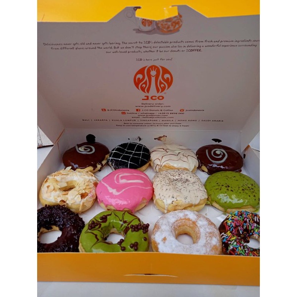 Jual J.Co Donut ORIGINAL 1 Dozen Besar 1 Lusin | Shopee Indonesia