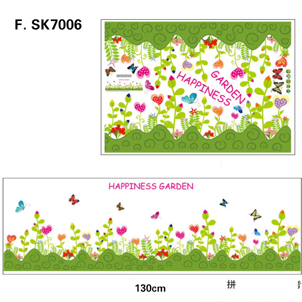 Jual RELIZA WALL STICKER / STIKER DINDING RUMPUT PAGAR BUNGA | Shopee ...