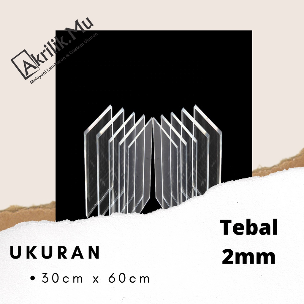 Jual Lembaran Akrilik 30x60cm 2mm, Acrylic sheet | Shopee Indonesia