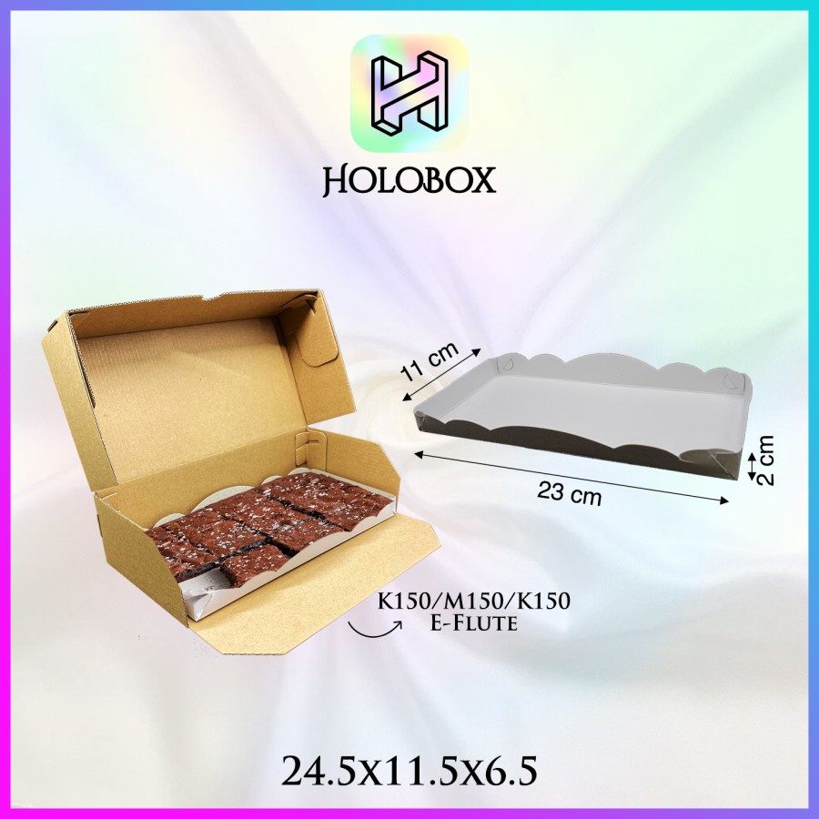 Jual Box/Dus/Kotak Polos/Packaging/Cake/Bolu/Serbaguna Uk.24.5x11.5x6.5 ...