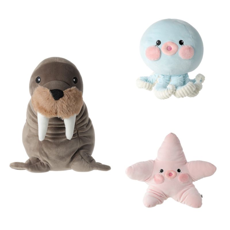 Jual Miniso Boneka Hewan laut Octopus/Bintang Laut/Walrus | Shopee ...