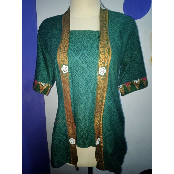 Jual OBRAL kebaya kutubaru busui kebaya encim kondangan motif mix gold ...