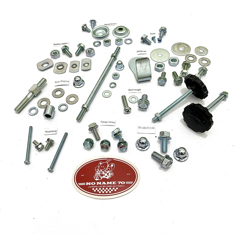 Jual baut baud body fullset honda c70 detail original | Shopee Indonesia