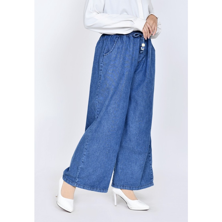 Jual Celana Kulot Jeans wanita ZAHRA SIGNATURE Kulot Denim Emma ...